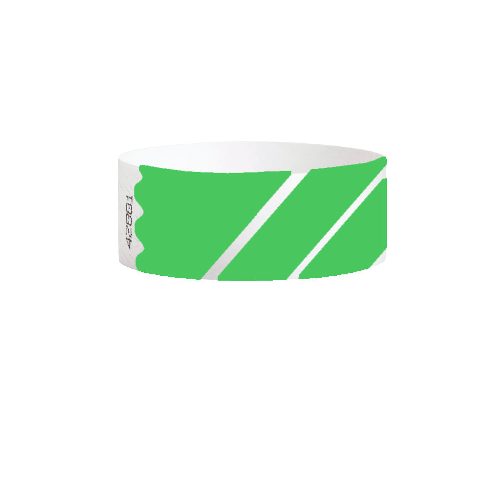 1" Tyvek Wristband Striped Wristbands